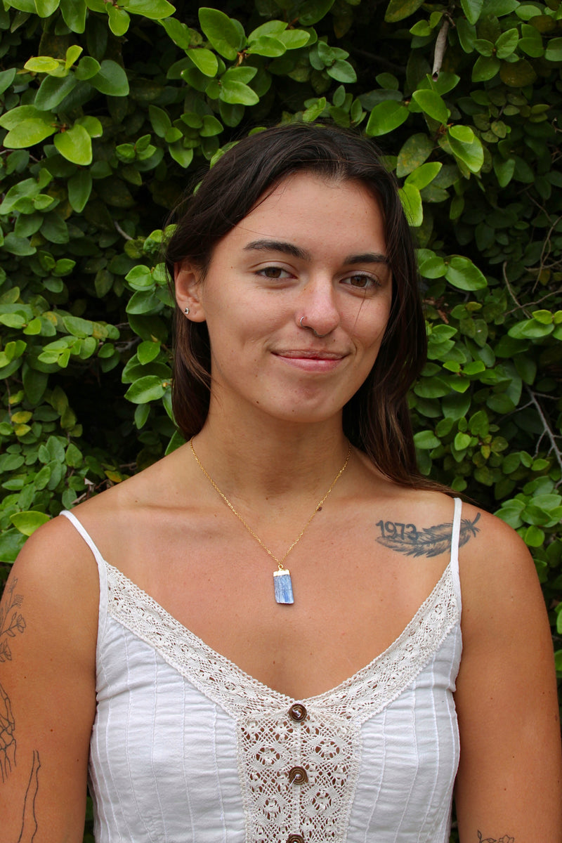 Rachael Kinsey Designs- Blue Kyanite Layering Necklace – Crafted Outpost